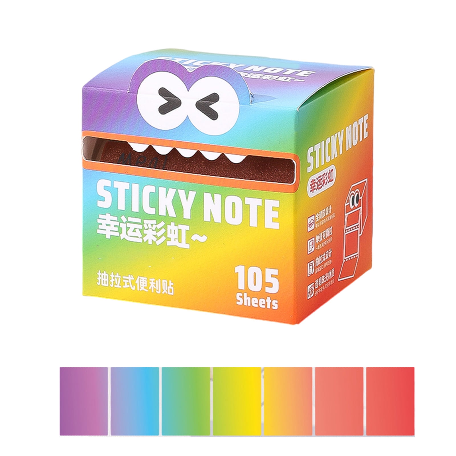 Pull Out Sticky Notes for Writing 150 Sheet Note Memo Pad Pearlescent ...