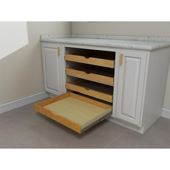 Pull-Out Storage Shelf, 29" W x 21" D, Full-Extension Slide Out Tray ...