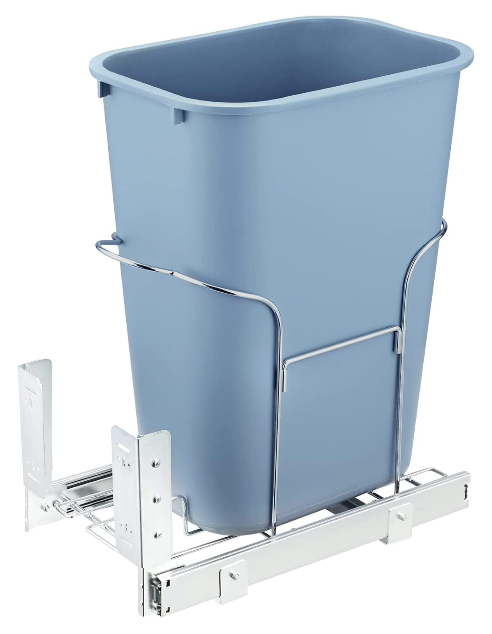 Pull-Out Trash Can, 35L Single Bin, Under Mount Kitchen Waste Container ...