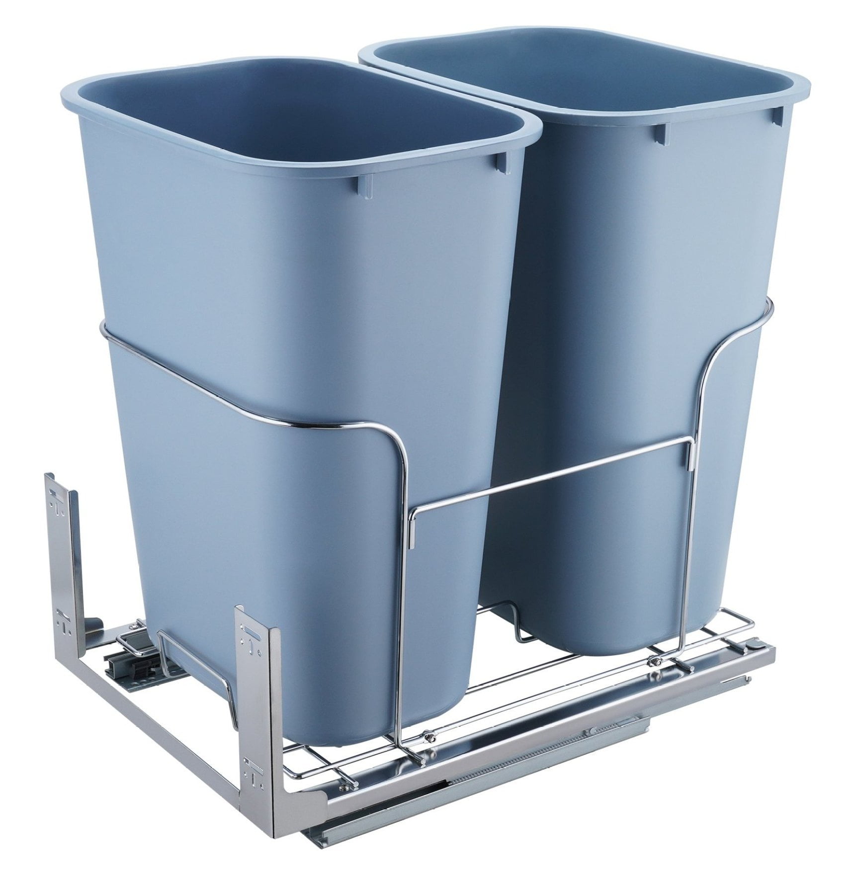 Pull-Out Trash Can, 35Lx2 Double Bins, Under Mount Kitchen Waste ...