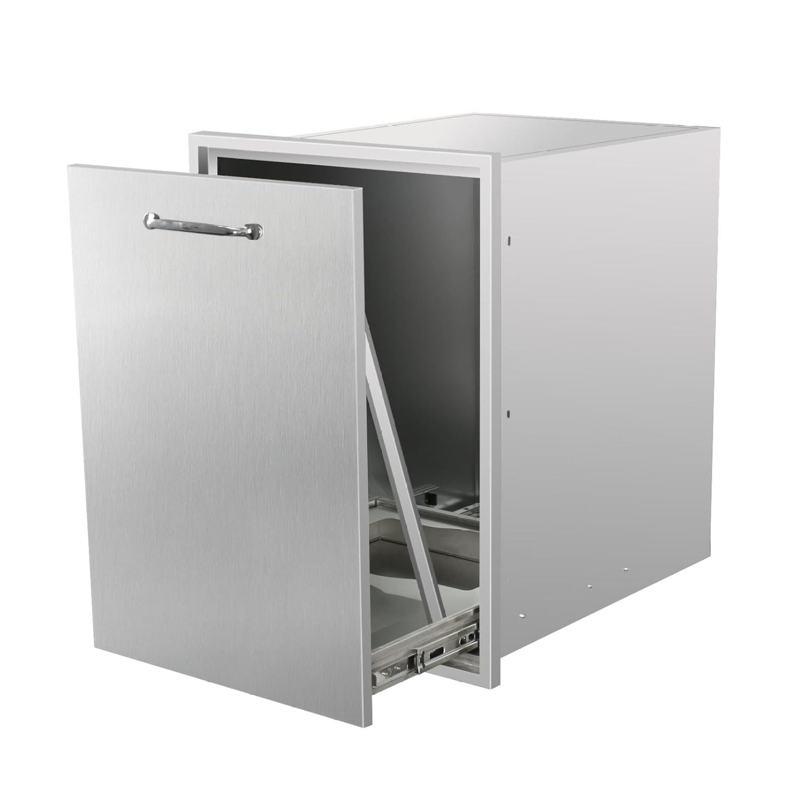 Pull Out Trash Drawer 20" Wx27''Hx24'' D Built-in Single Trash Drawer ...