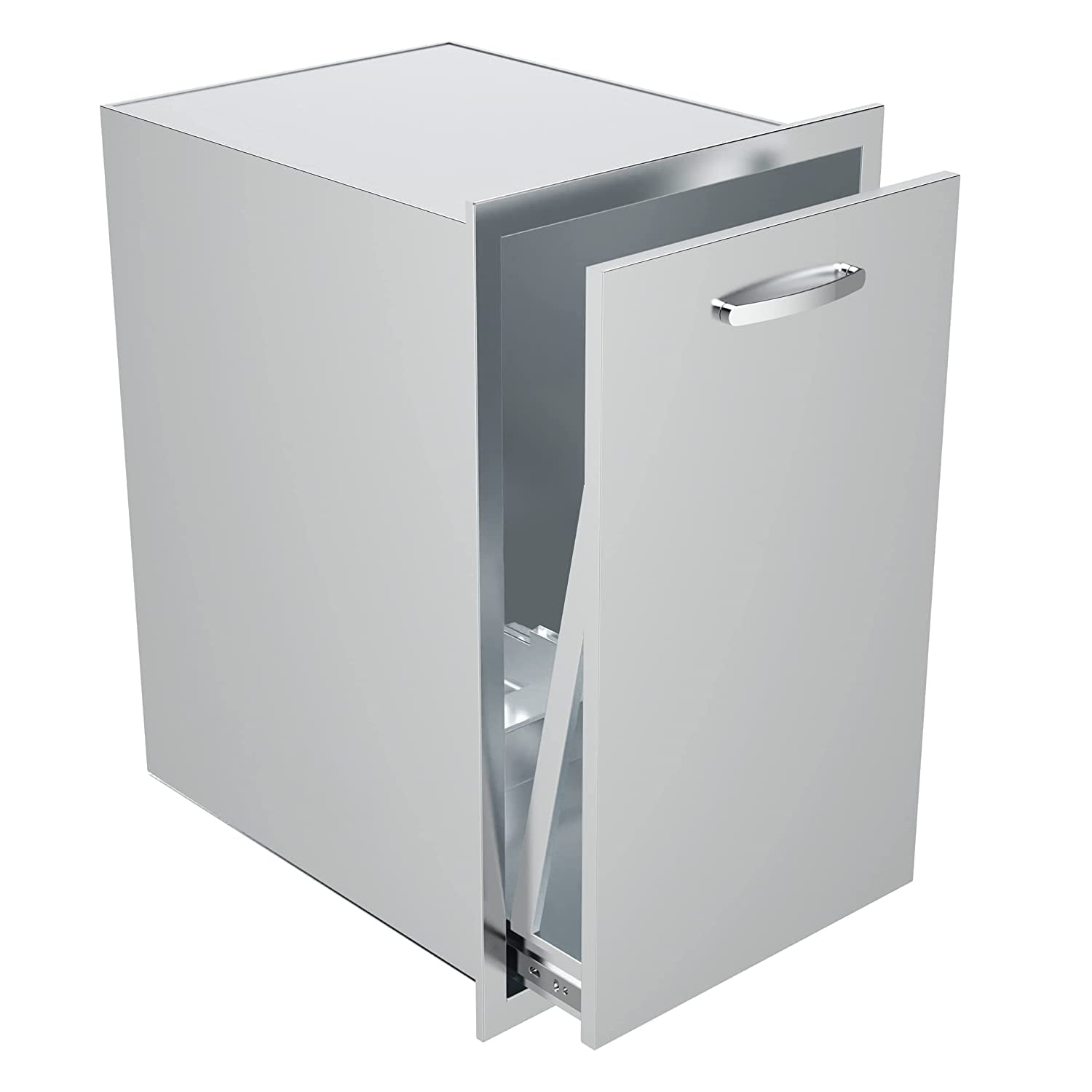 Pull Out Trash Drawer, Stainless Steel Built-in Trash Drawer for ...