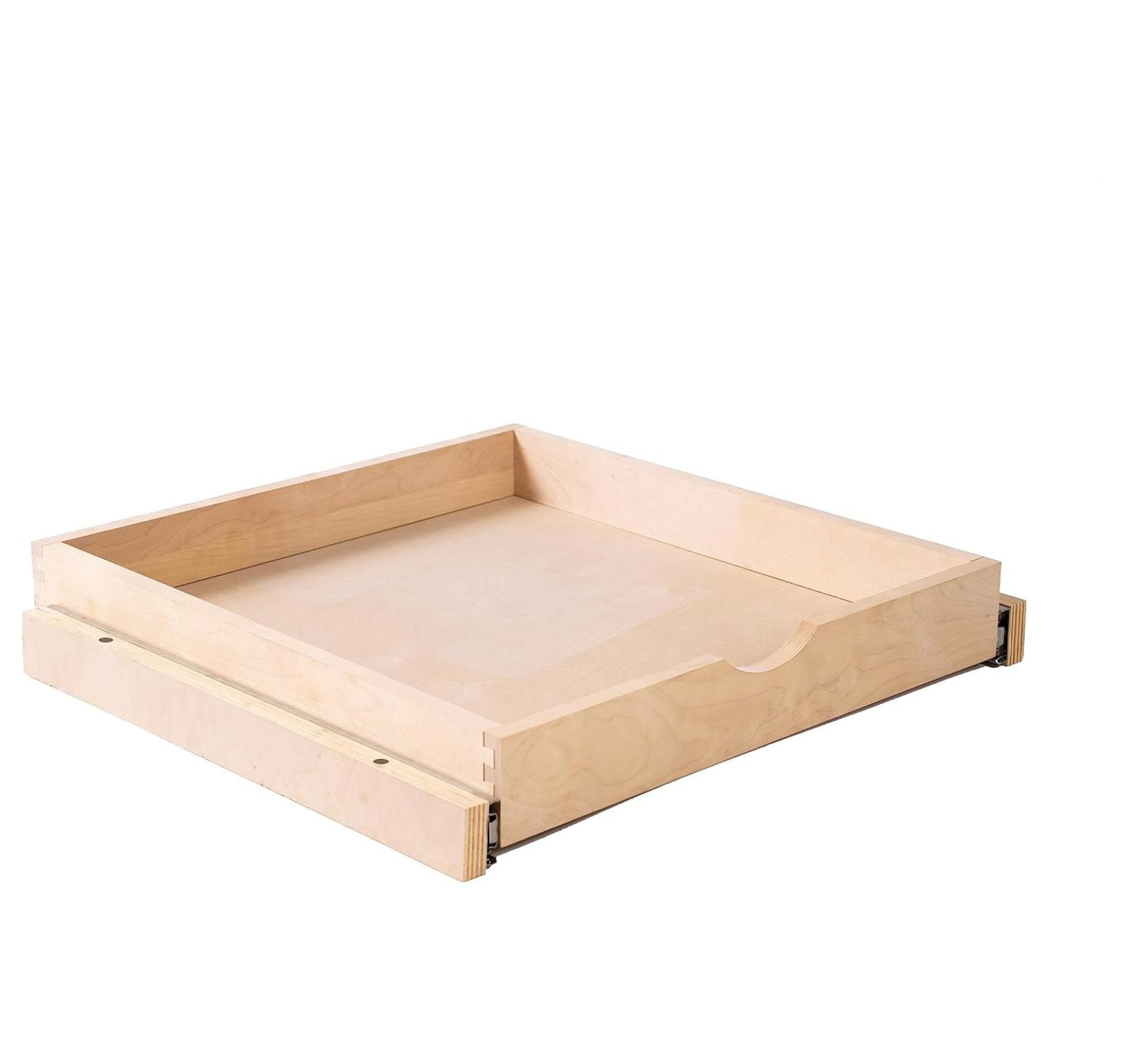 Pull Out Tray Bottom Mount Side Mount Birch Cabinet Drawer Slide Out ...