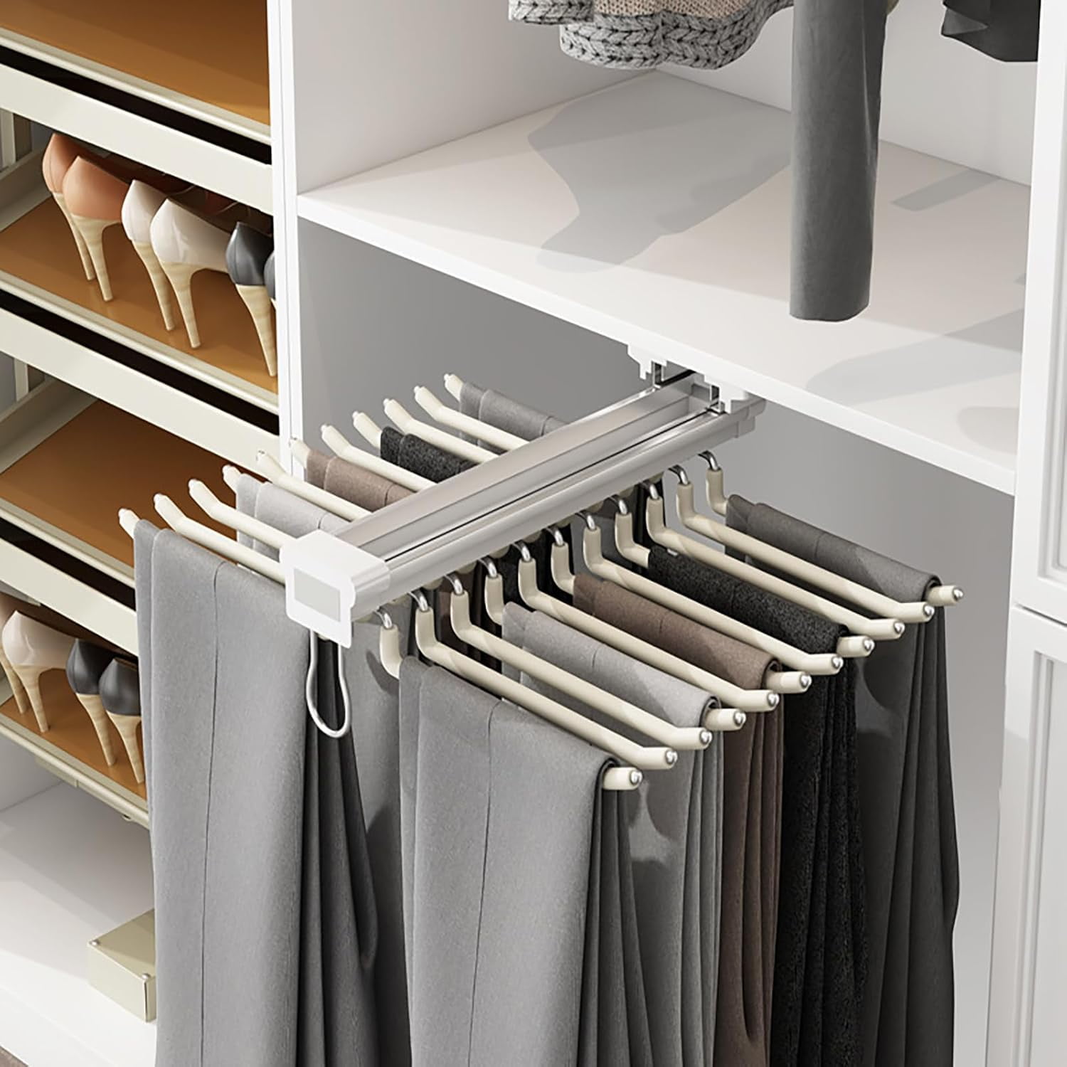 Pull Out Trousers Rack, Steel Pull Out Pants Rack, Pants Hanger Bar ...