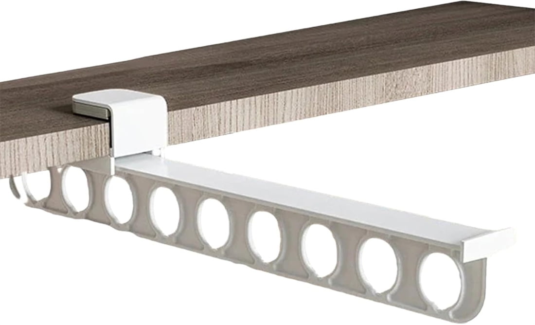 Pull-Out Type Retractable Clothes Rack, Extendable Pull Out Closet Rod ...