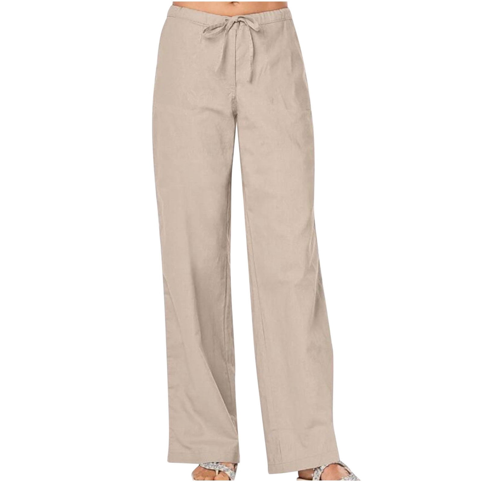 Pull on Pants for Women Clearance Women's Cotton Linen Pants Summer ...