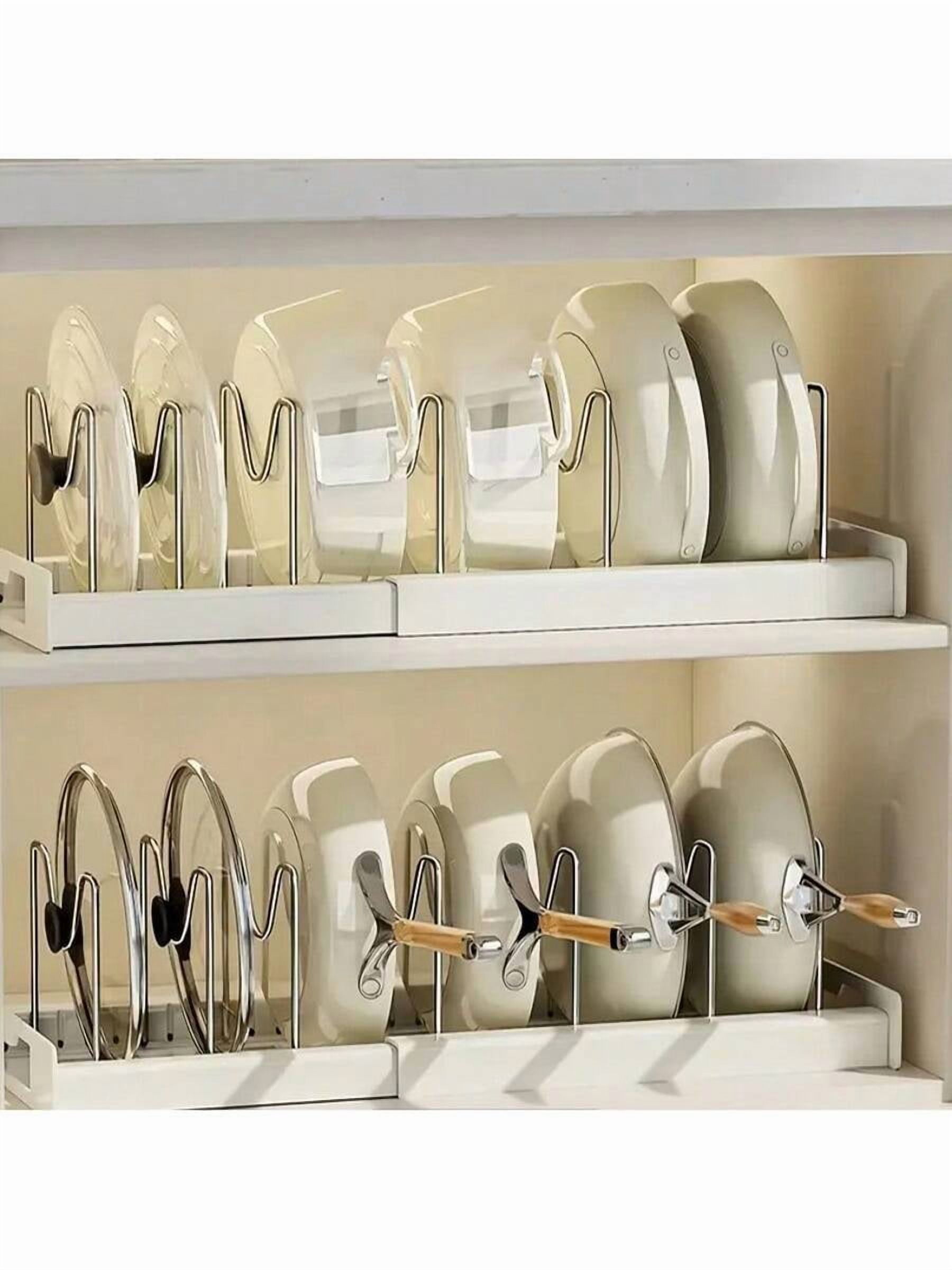Pull Out Pot and Pan Organizer for Under Cabinet – Adjustable Metal ...