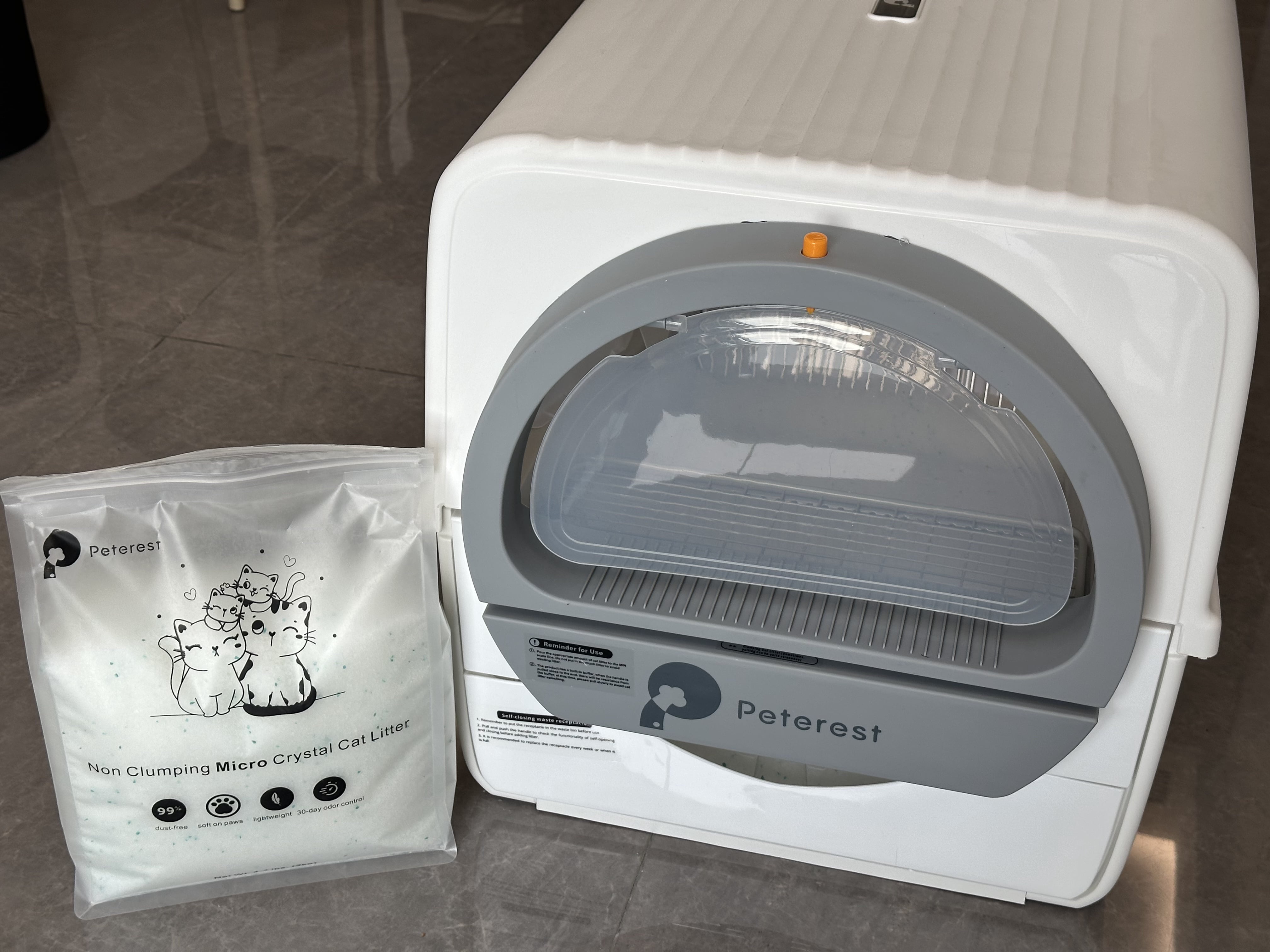 Pull-Push Mechanical Self-Cleaning Functional Extra Large Cat Litter ...