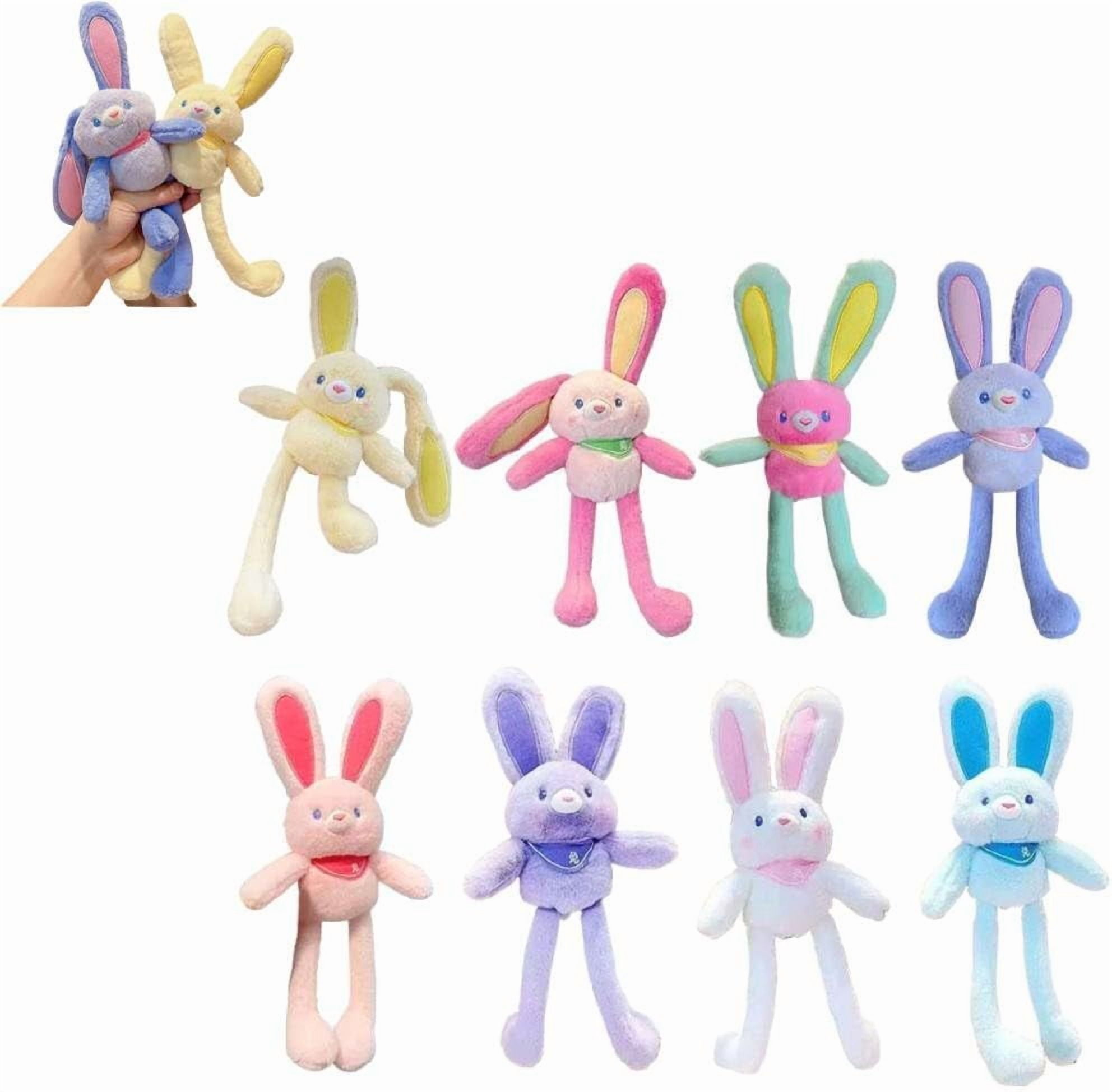 Pull up Rabbit Plush Toys,Interactive Stretchy Design, Switchable Ears ...