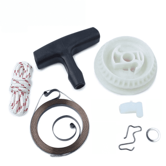 Pull Rope + Starter Spring + Pawl + Handle + Rope Pulley Set, Suitable ...
