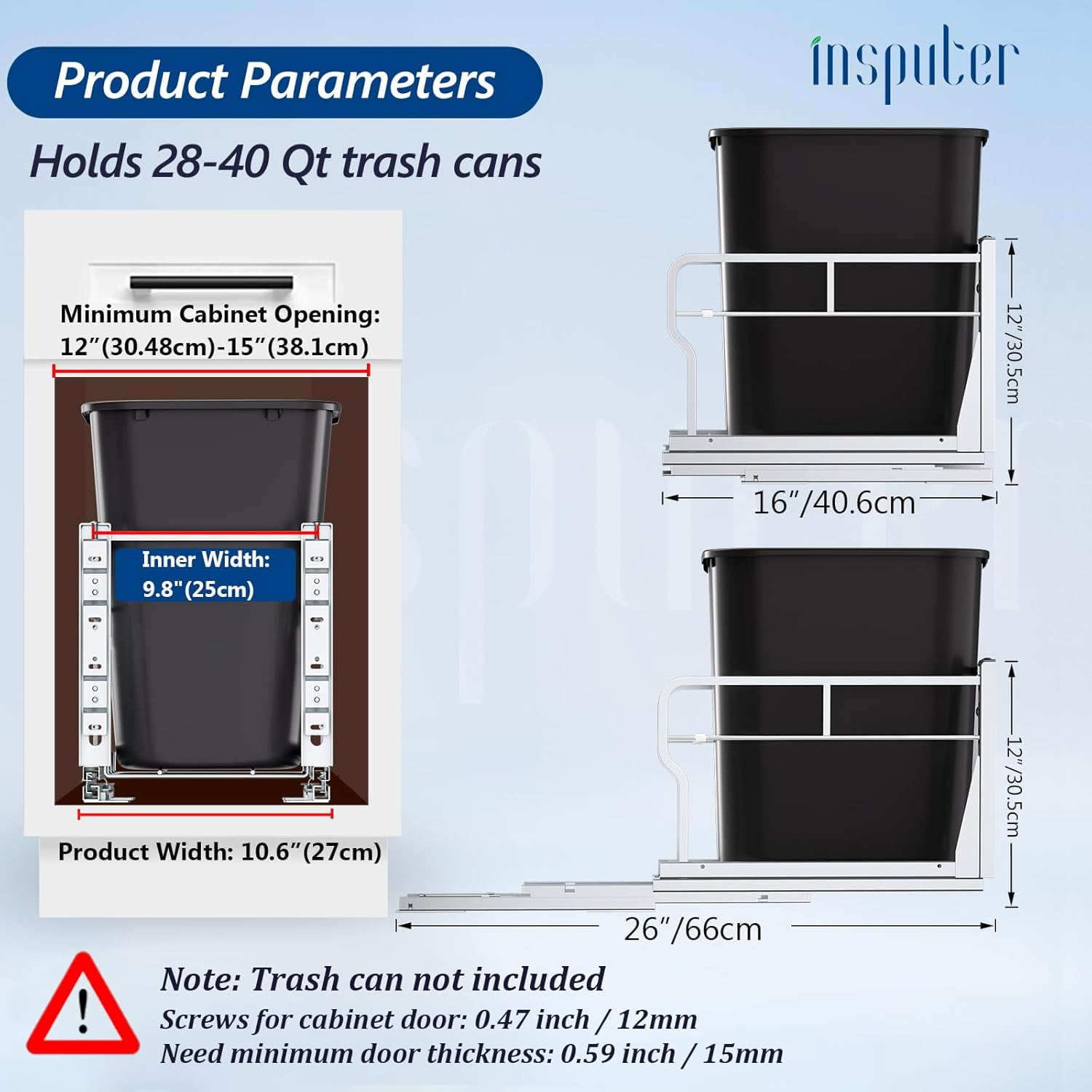 Pull Out Shelf - Heavy Duty Under Cabinet Organizer with Soft Close ...