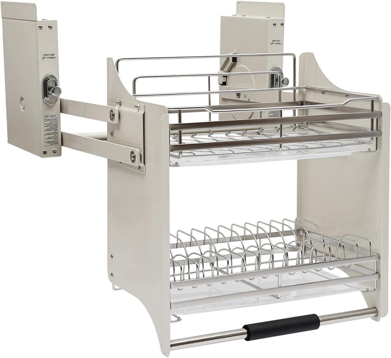 Pull Down Shelf, Pull Down Cabinet Organizer for Upper Kitchen, 2-tier ...