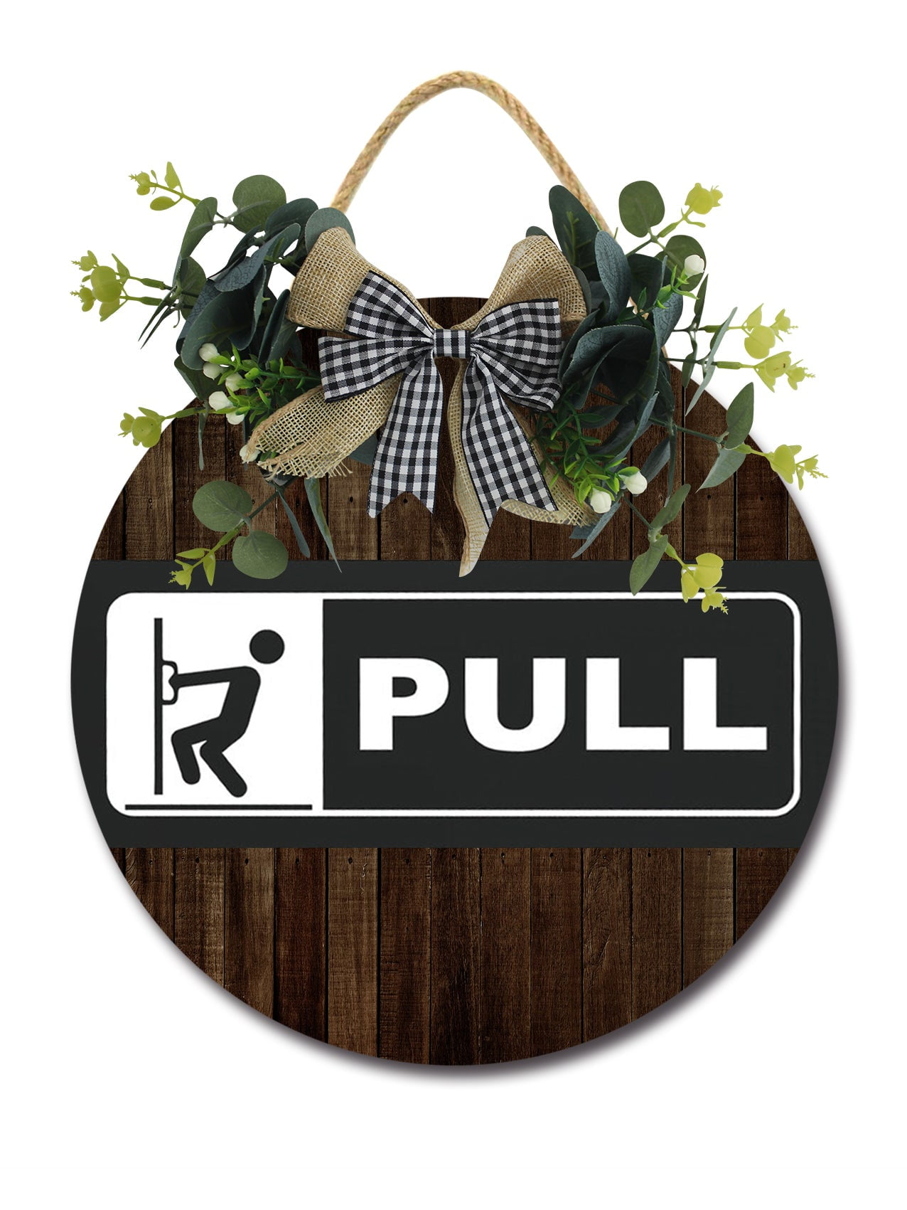 Pull Sign Farmhouse Wood Sign Front Porch Decor Rustic Wooden Sign Wall ...