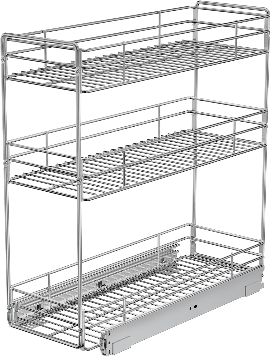 Pull Out Spice Rack Cabinet Organizer 5½" W x 20½" D, 3 Tier Heavy Duty ...