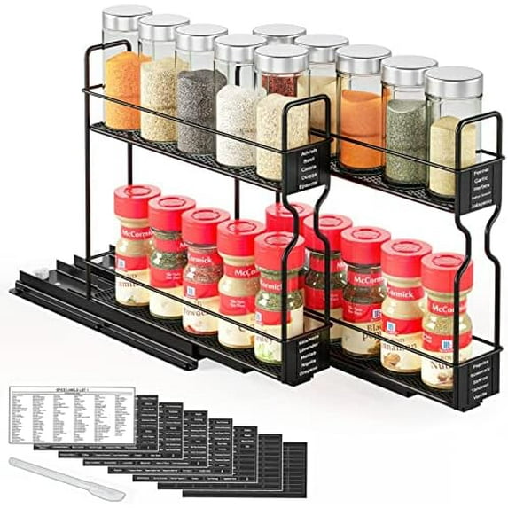 Pull Out Spice Rack Organizer for Cabinet, Heavy Duty Slide Out ...