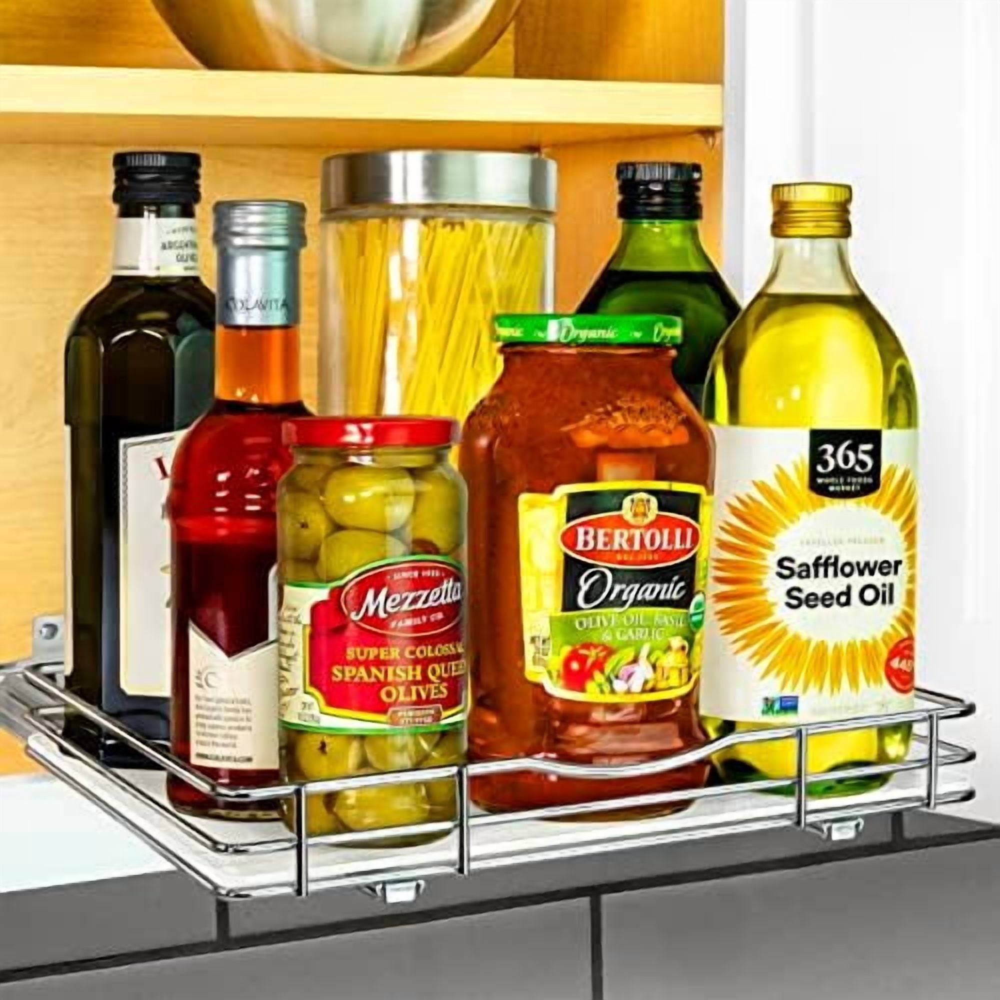 ® Pull Out Spice Rack Organizer for Inside Kitchen Cabinets - 12-3/8 ...