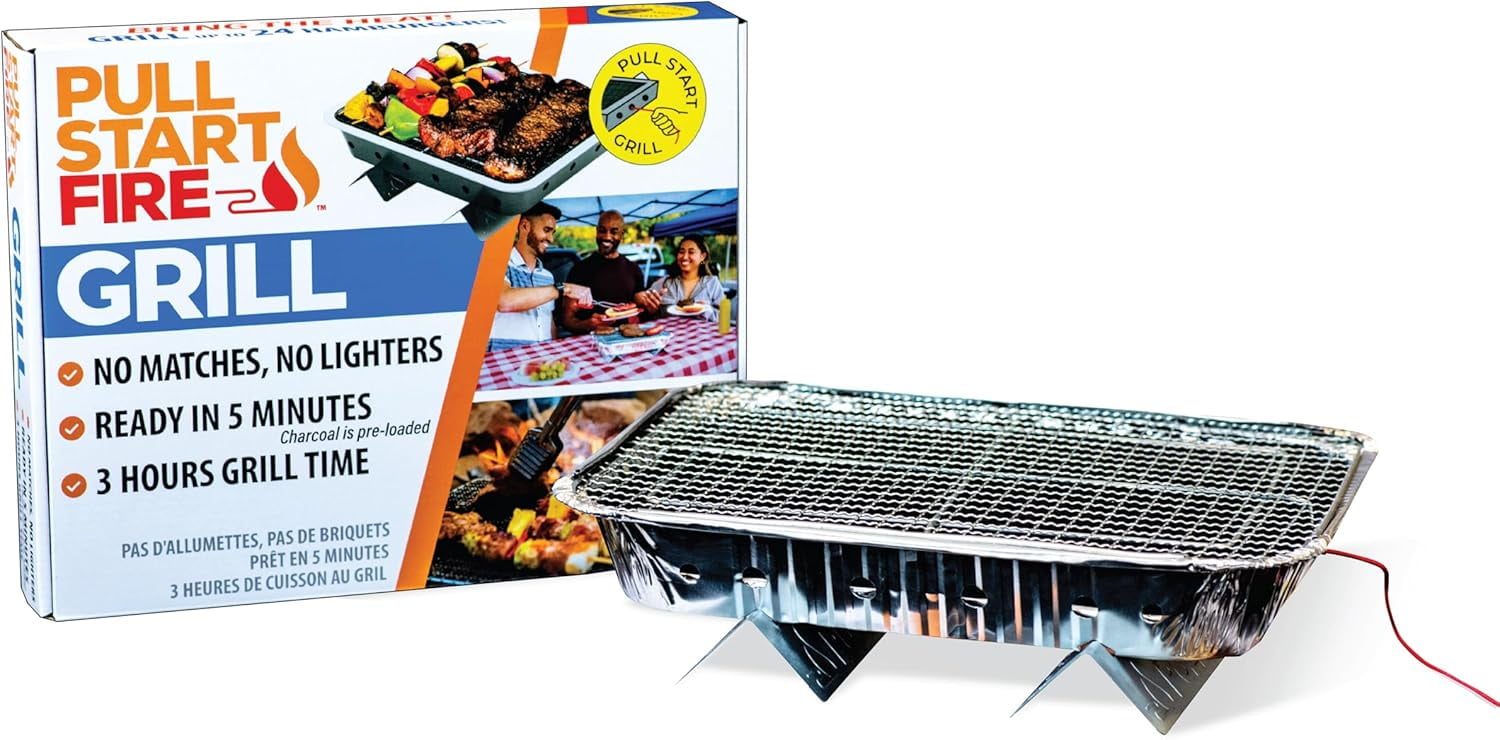 Pull Start Fire Grill | Single Use Portable Disposable Charcoal BBQ ...