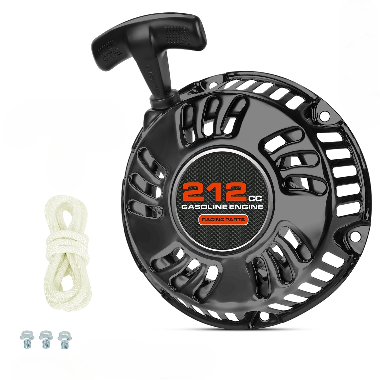 Pull Start Recoil Starter Assembly Compatible with Predator 212cc 196cc 6.5HP Engine Coleman ...