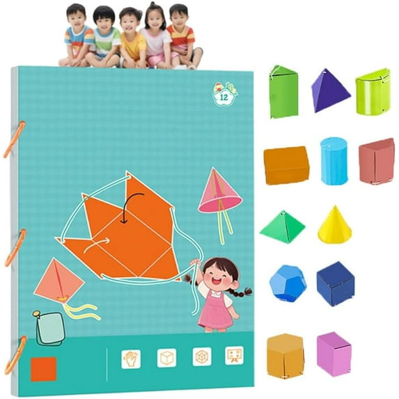 Pull String 3D Geometry Learning Book,3D Geometry Learning Book with ...