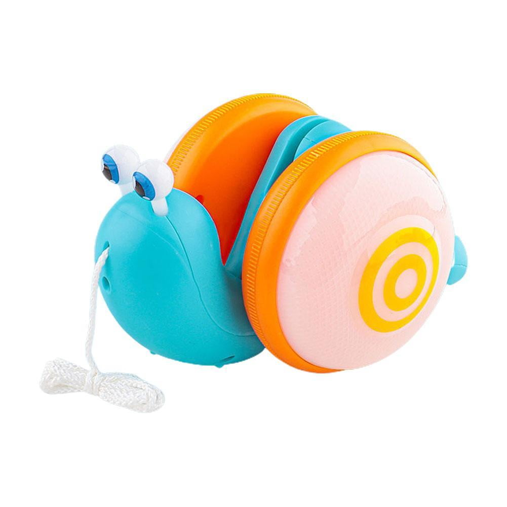 Pull String Cartoon Snail Car Toy Baby Crawl Cartoon Toy Snail J2B7 ...