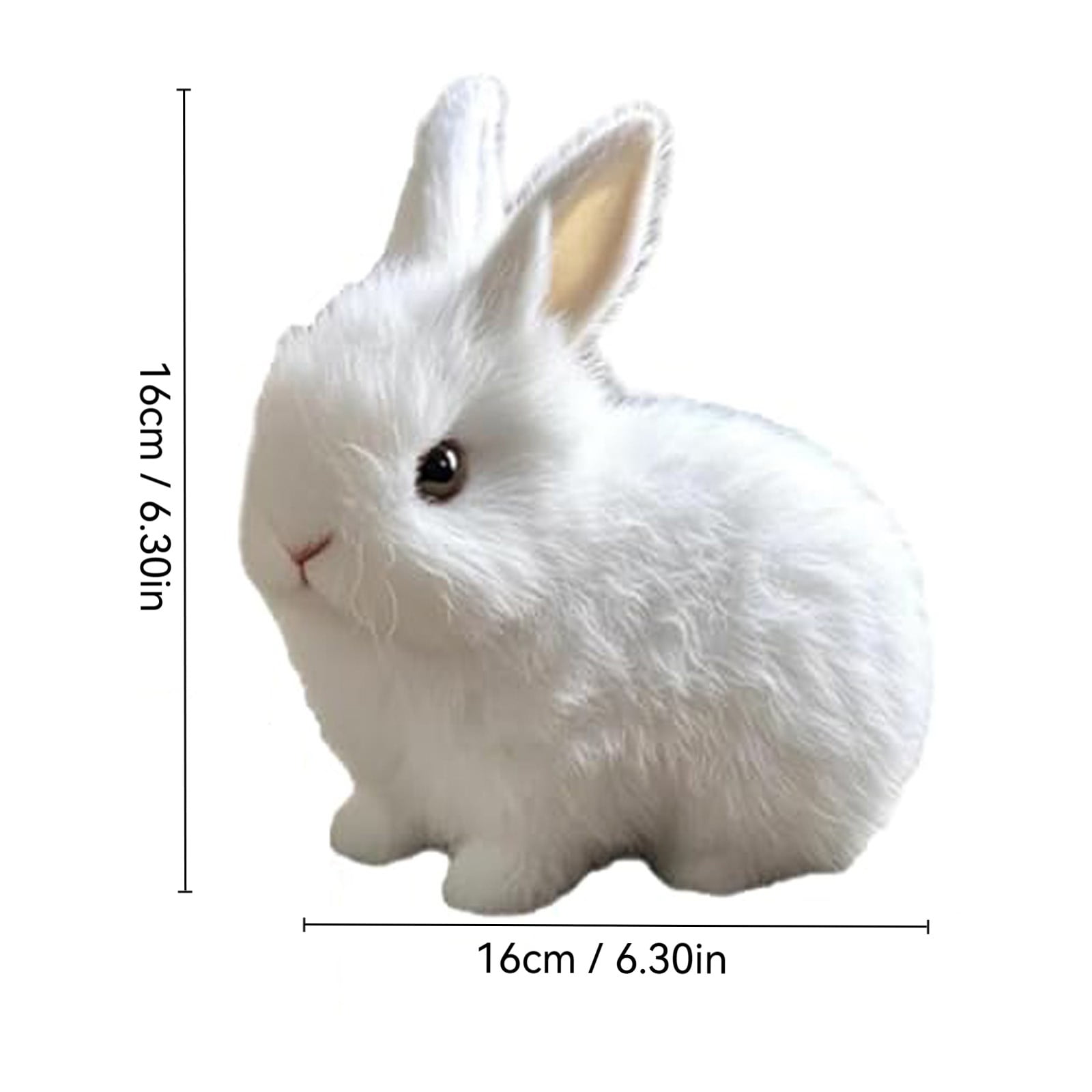 Pull String Plush Bunny Toy Rabbit Tail Rotating Interactive Toys ...