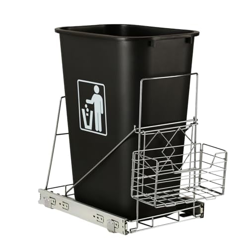 Pull Out Trash Can Under Cabinet, Fit Most 7-11 Gallon Garbage Can ...