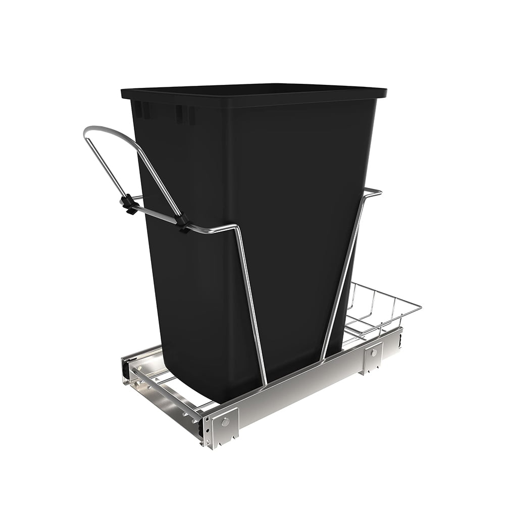 Pull Out Trash Can, Cabinets, 35 Qt 12 Gallon Garbage Waste Bin with ...