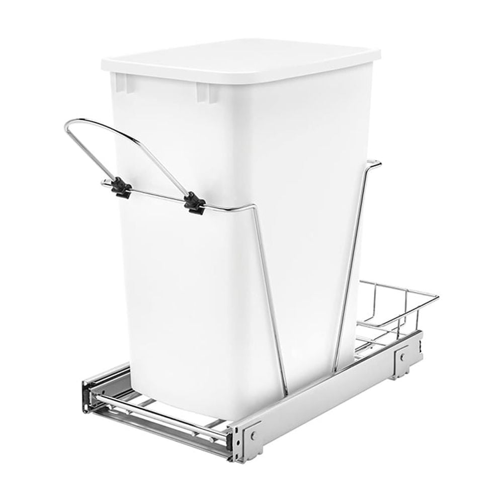 Pull Out Trash Can, Cabinets, 35 Qt 12 Gallon Garbage Waste Bin with ...