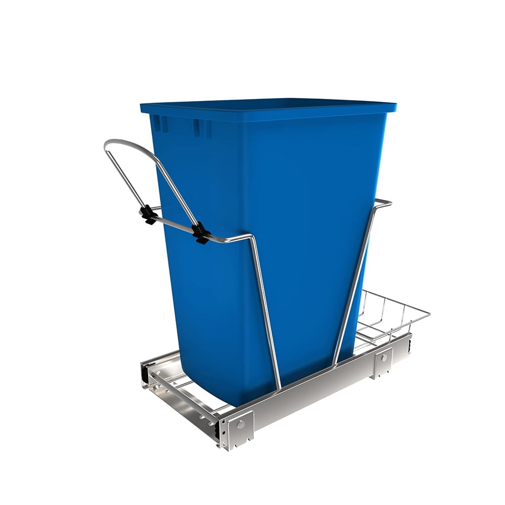Pull Out Trash Can, Cabinets, 35 Qt 12 Gallon Garbage Waste Bin with ...