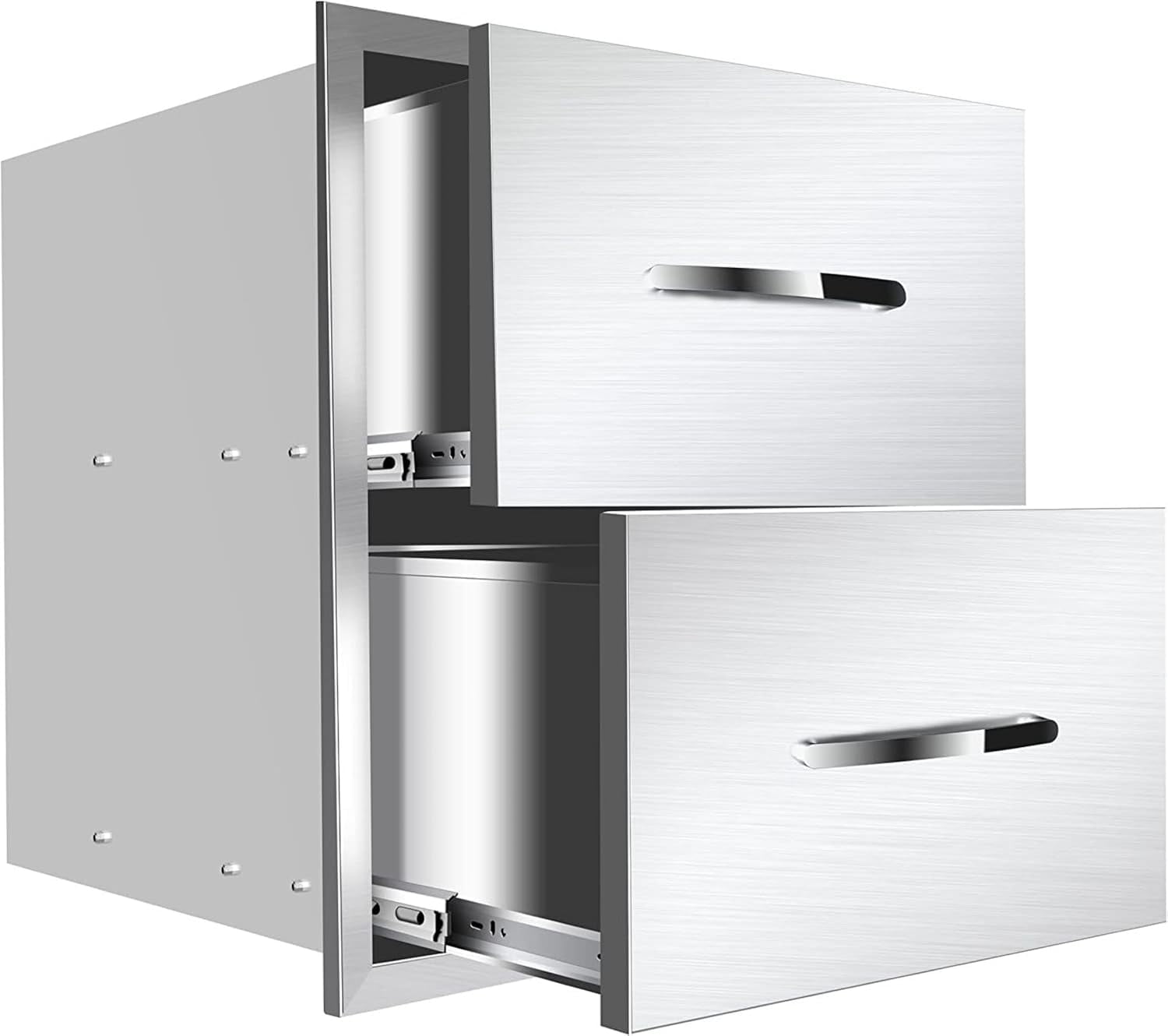 Pull Out Trash Drawer, Lower Sliding Rails Stainless Steel Roll Out ...