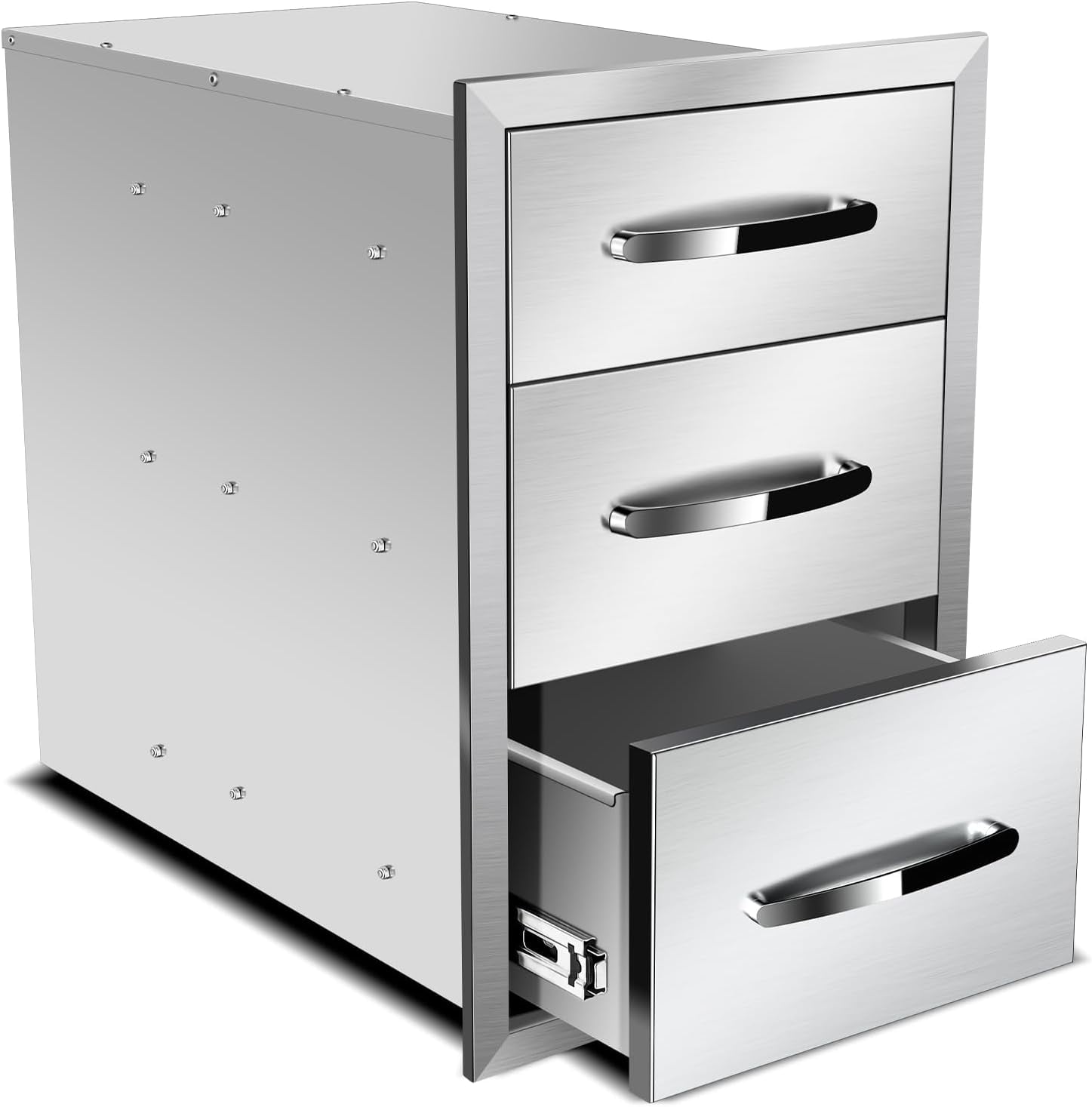 Pull Out Trash Drawer, Lower Sliding Rails Stainless Steel Roll Out ...