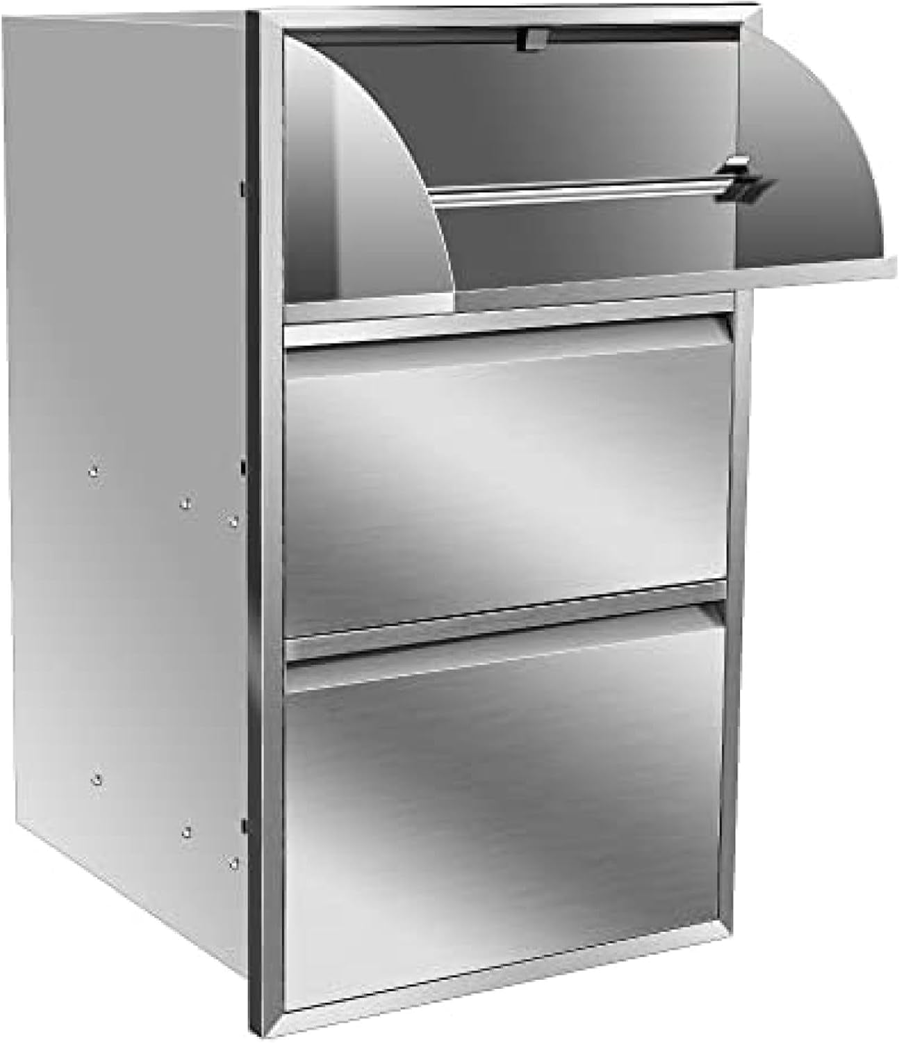 Pull Out Trash Drawer, Lower Sliding Rails Stainless Steel Roll Out ...