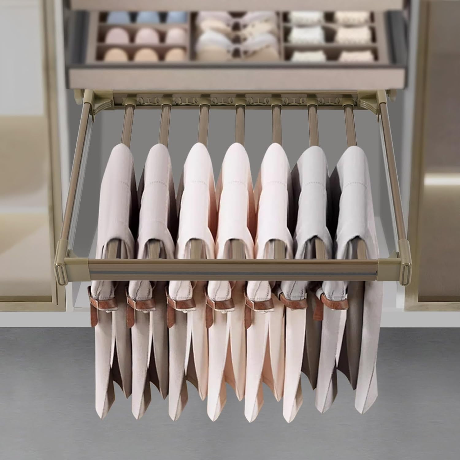 Pull Out Trousers Rack Retractable Wardrobe Pants Rack Closet Pants ...