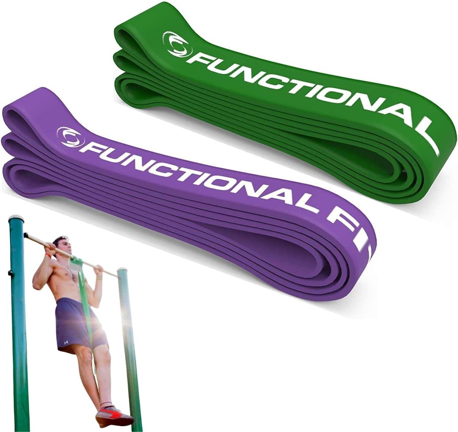Pull Up Assist Bands Set by Functional Fitness. Heavy Duty Resistance ...