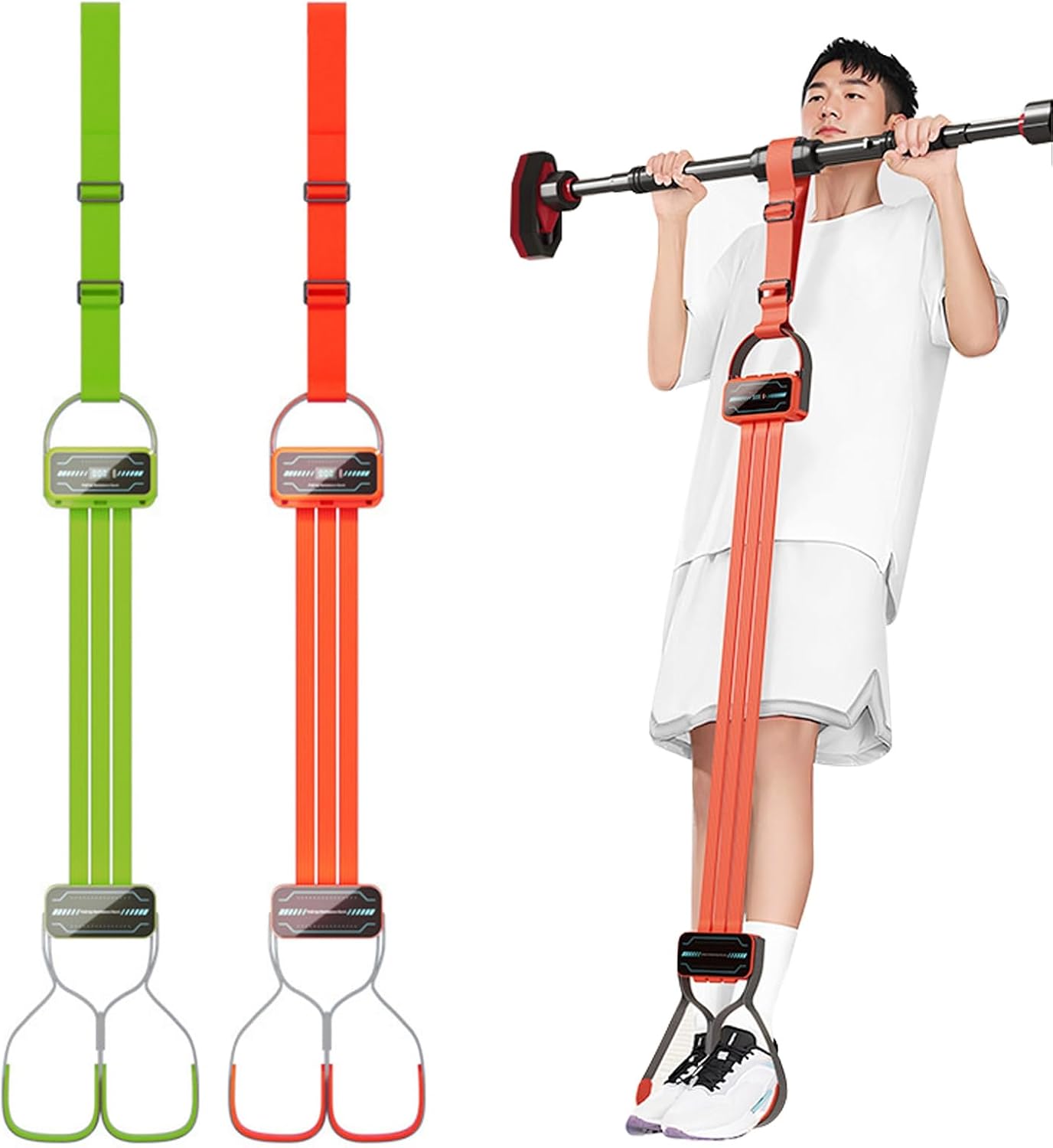 Pull Up Assistance Bands with Digital Counter Elastic Heavy Duty Pull ...