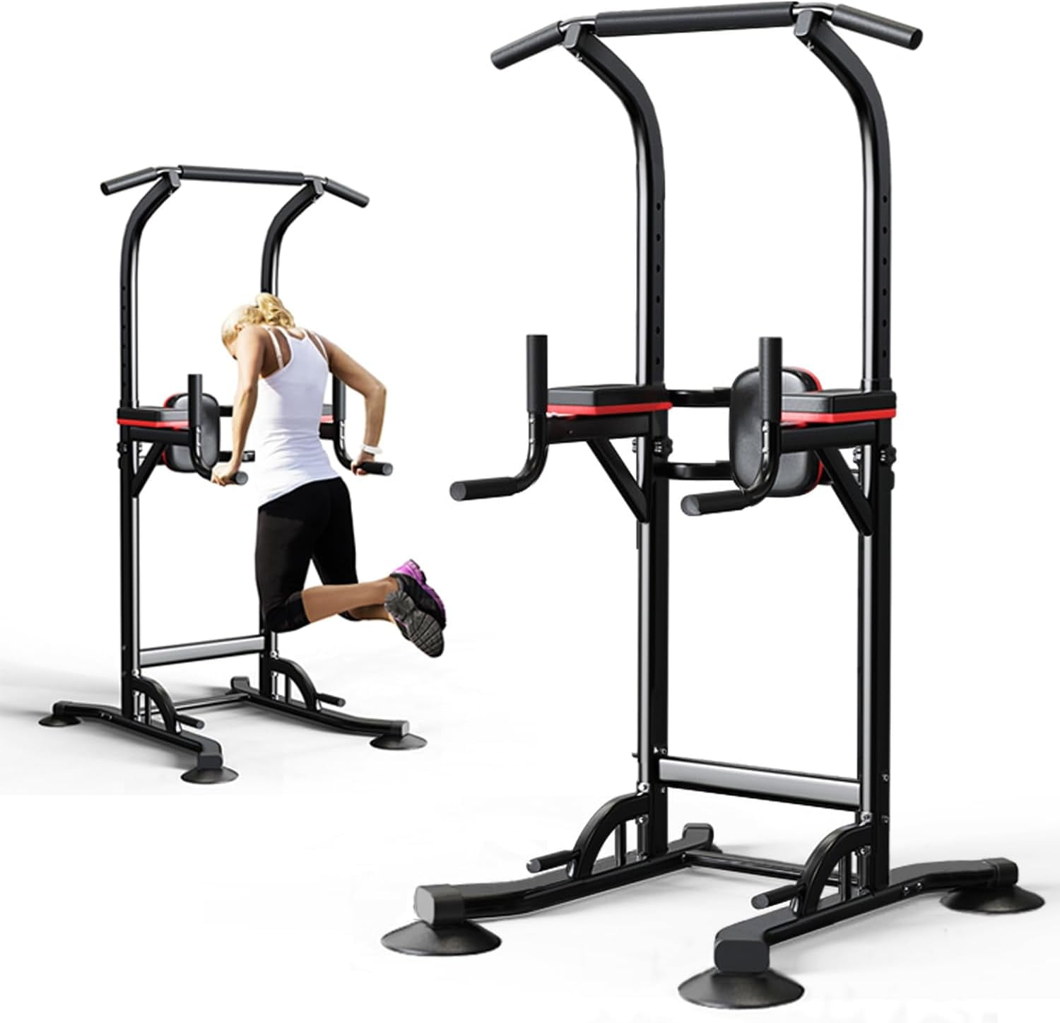 Pull Up Bar Station, Adjustable Multifunction Power Tower Dip Bar ...