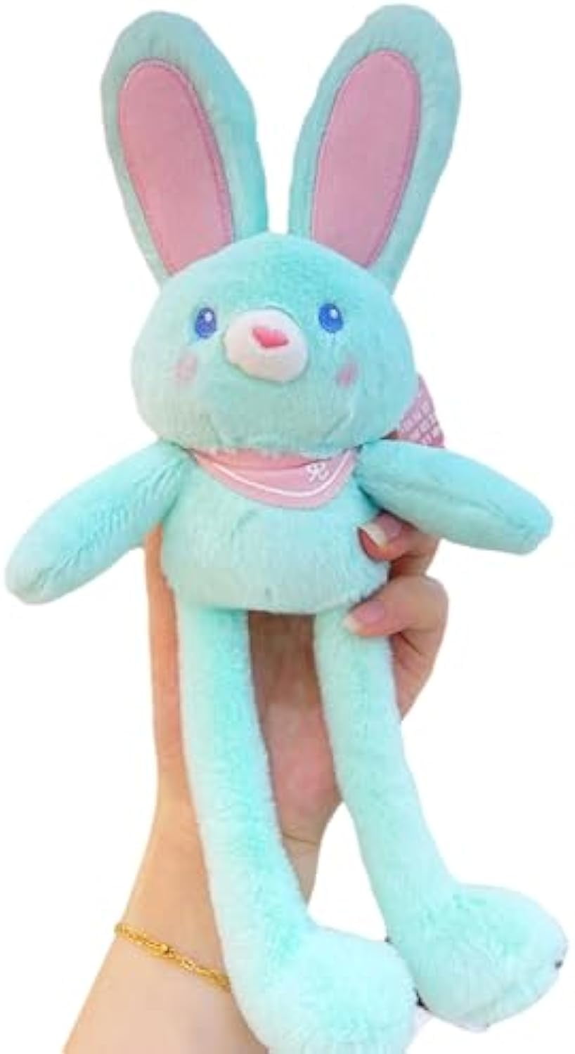 Pull Up Rabbit Plush Toy, Interactive Stretchy Design, Cute Bunny ...