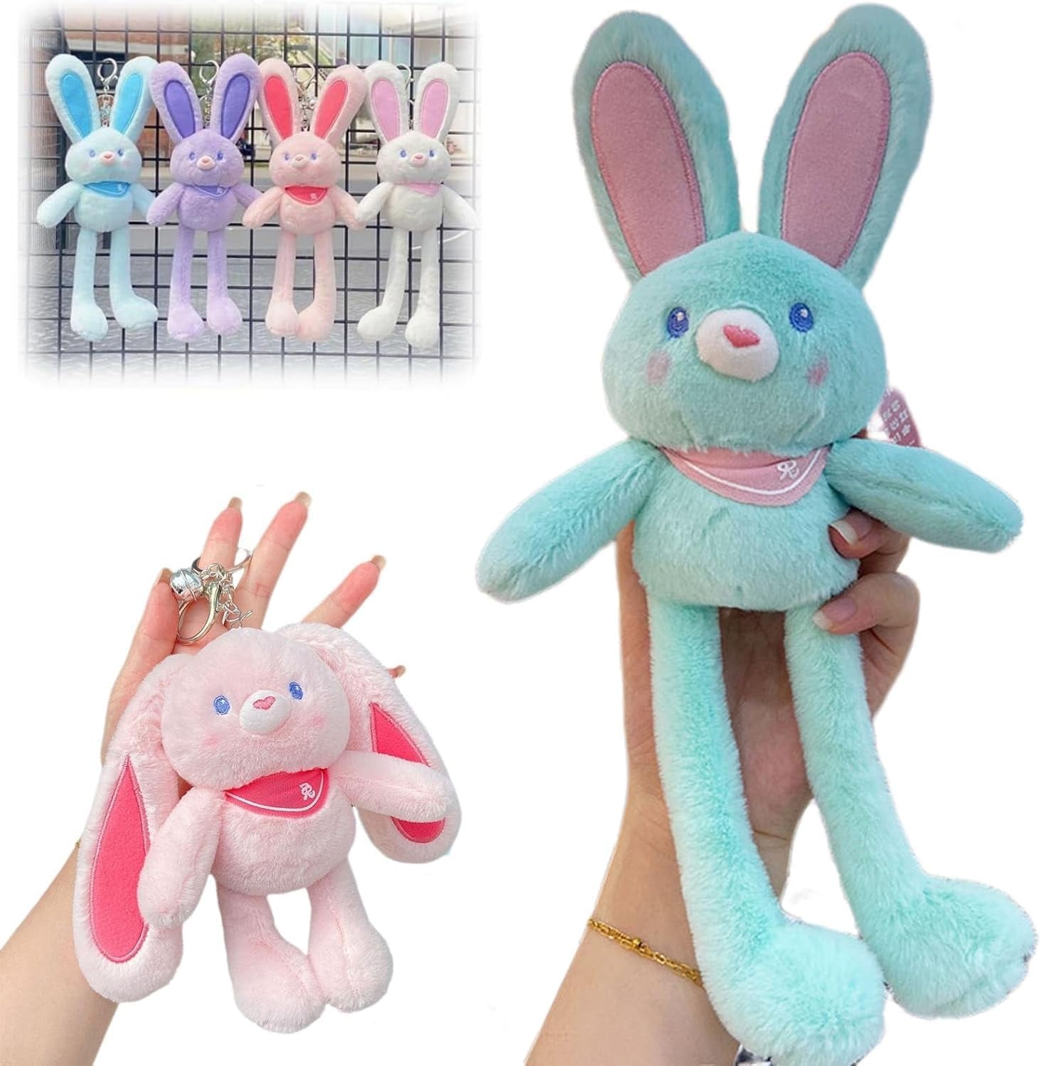 Pull-Up Rabbit Plush Toy - Interactive Stretchy Design,Pull Up Rabbit ...