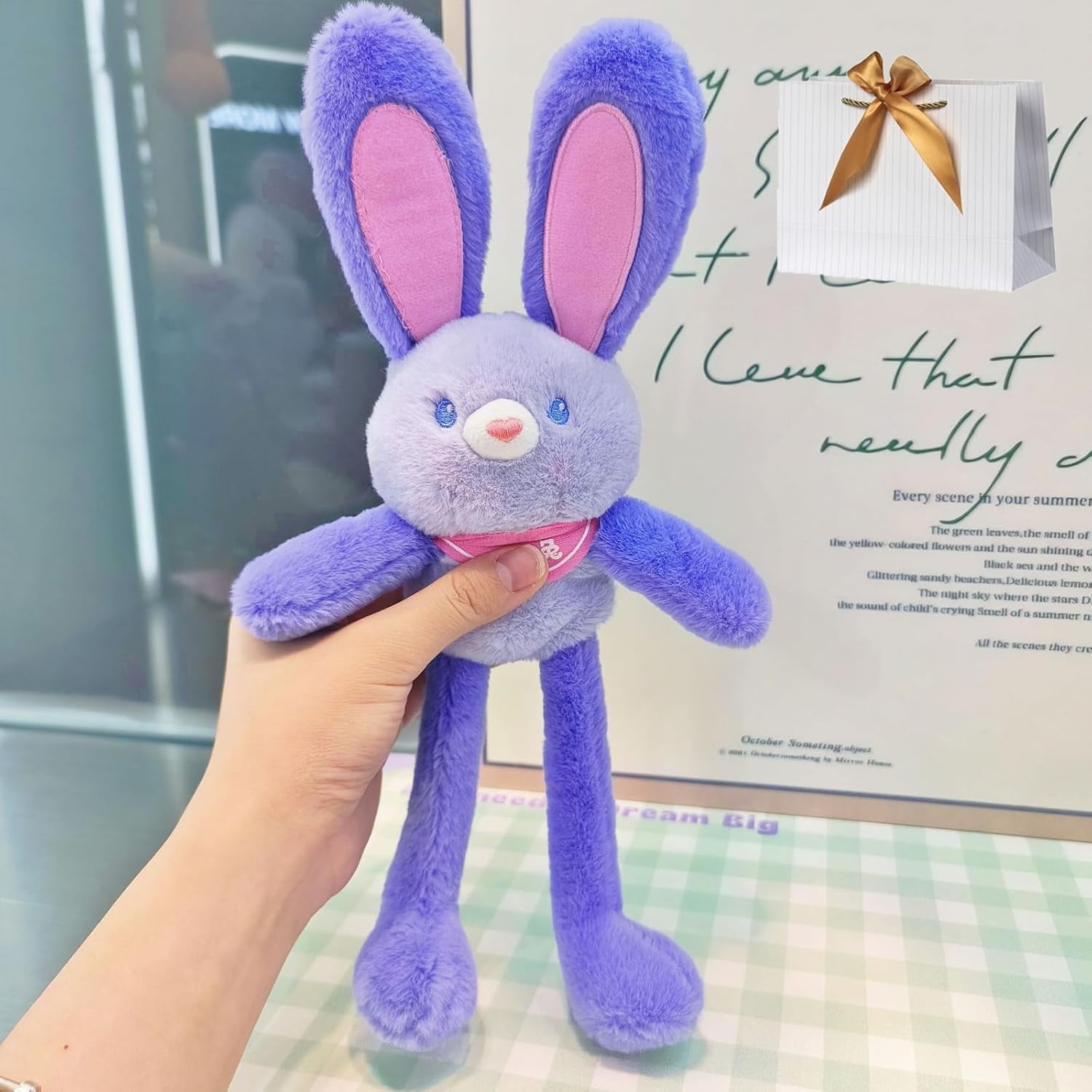 Pull-Up Rabbit Plush Toy, Interactive Stretchy Design, Switchable Ears ...