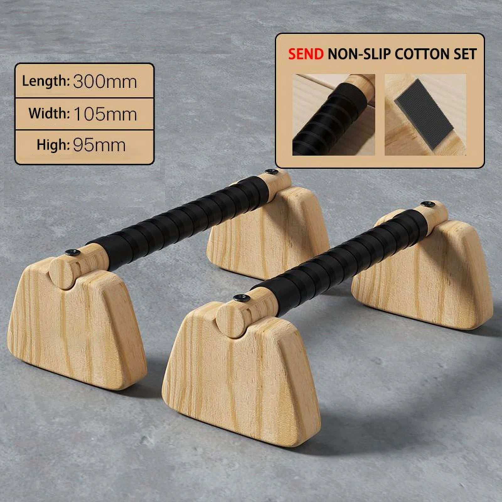 Pull Up Stand Handles Wooden Push Up Bar Beech Wood Calisthenics ...