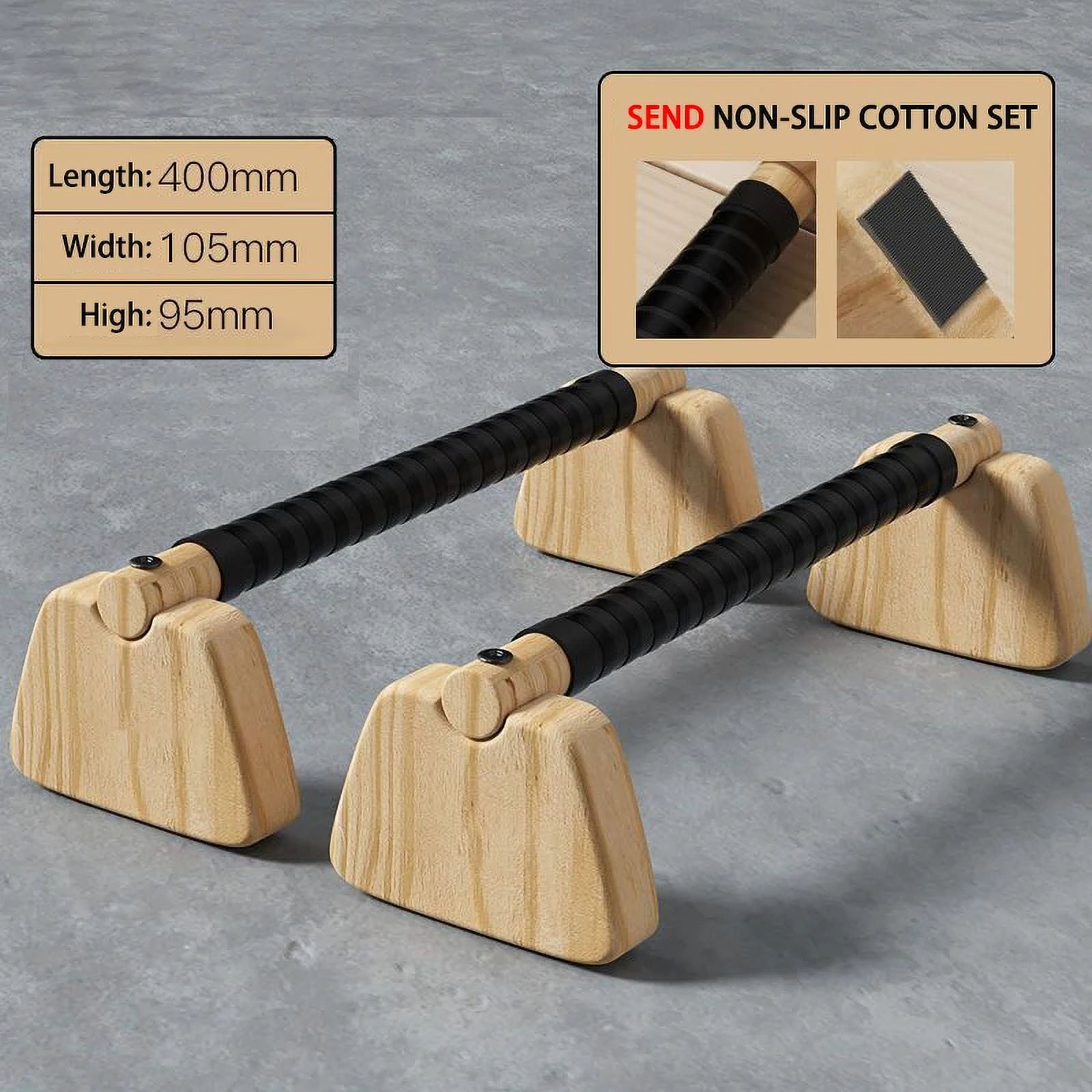 Pull Up Stand Handles Wooden Push Up Bar Beech Wood Calisthenics ...