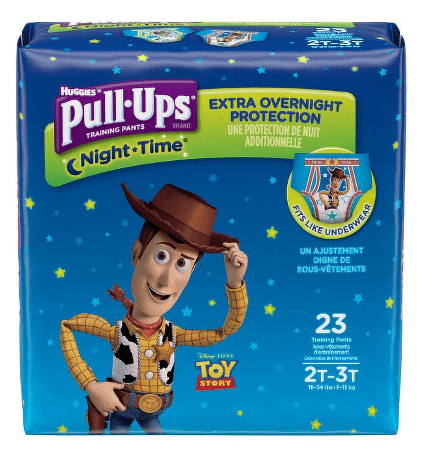 Pull-Ups Boys' Night-Time Training Pants, 2T-3T, 23 Count, Overnight ...