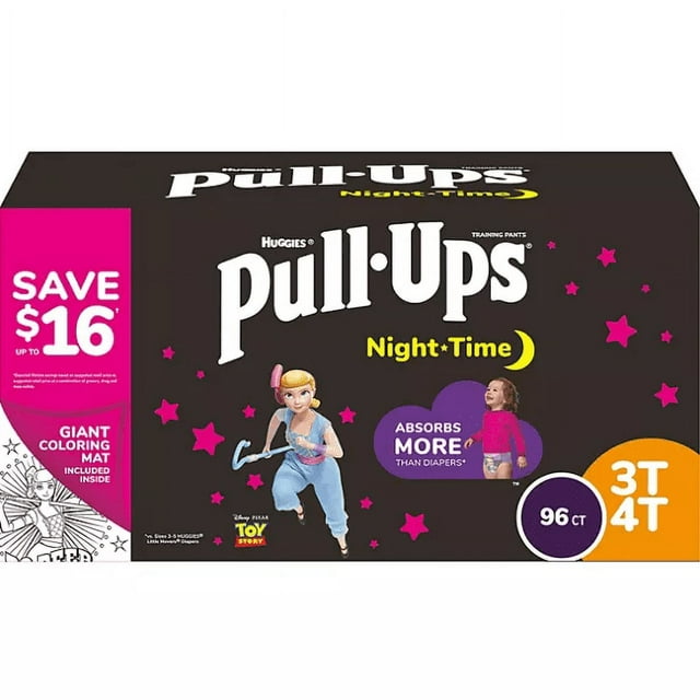 Pull-Ups Night-Time Potty Training Pants for Girls 3T-4T - 96 ct. (32 ...