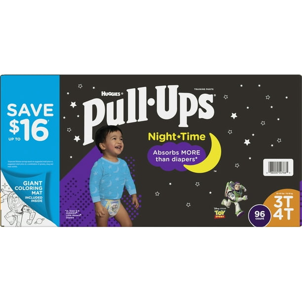 Pull-Ups Nighttime Potty Training Pants for Boys 3T-4T (32 - 40 lbs ...