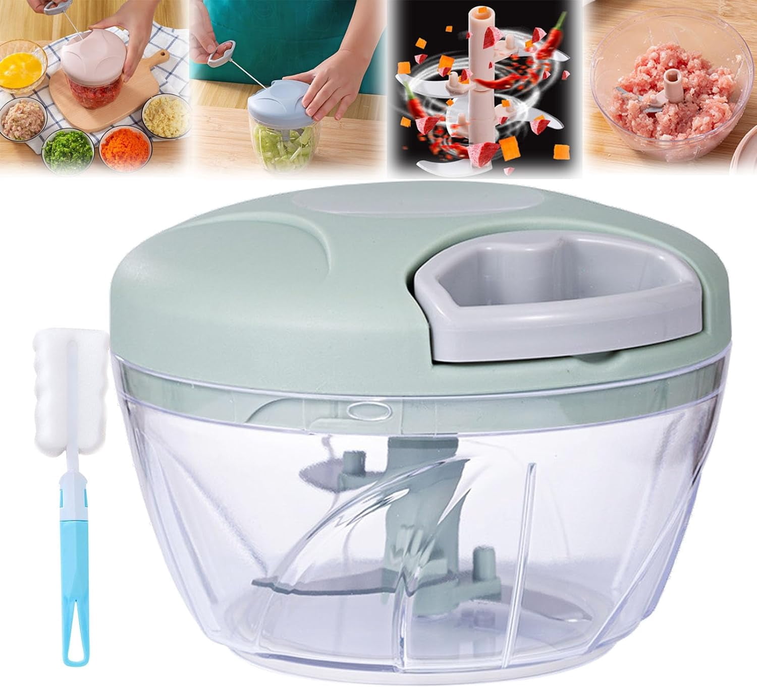 Pull Vegetable Chopper,Hand Pull Vegetable Onion Chopper,Mini Garlic ...