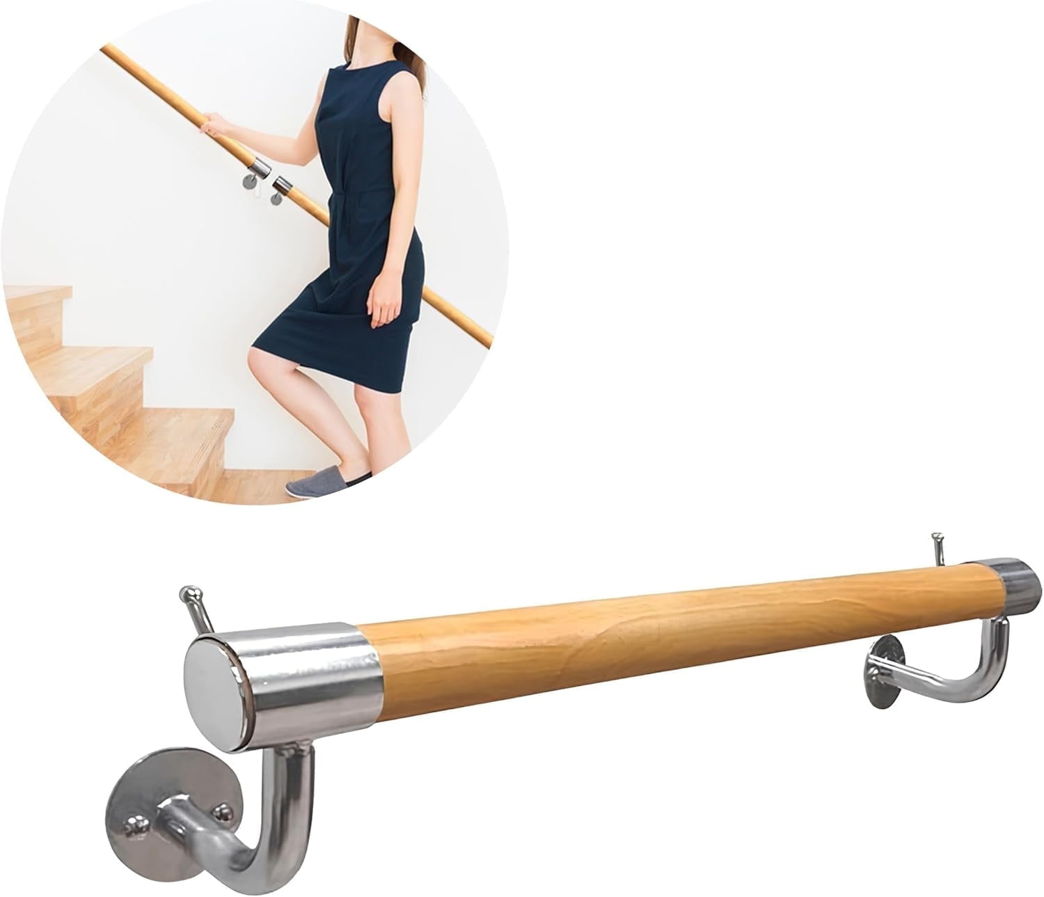 Pull and Stair 25" Handrail for Indoor - Durable Metal Steel, Powder ...