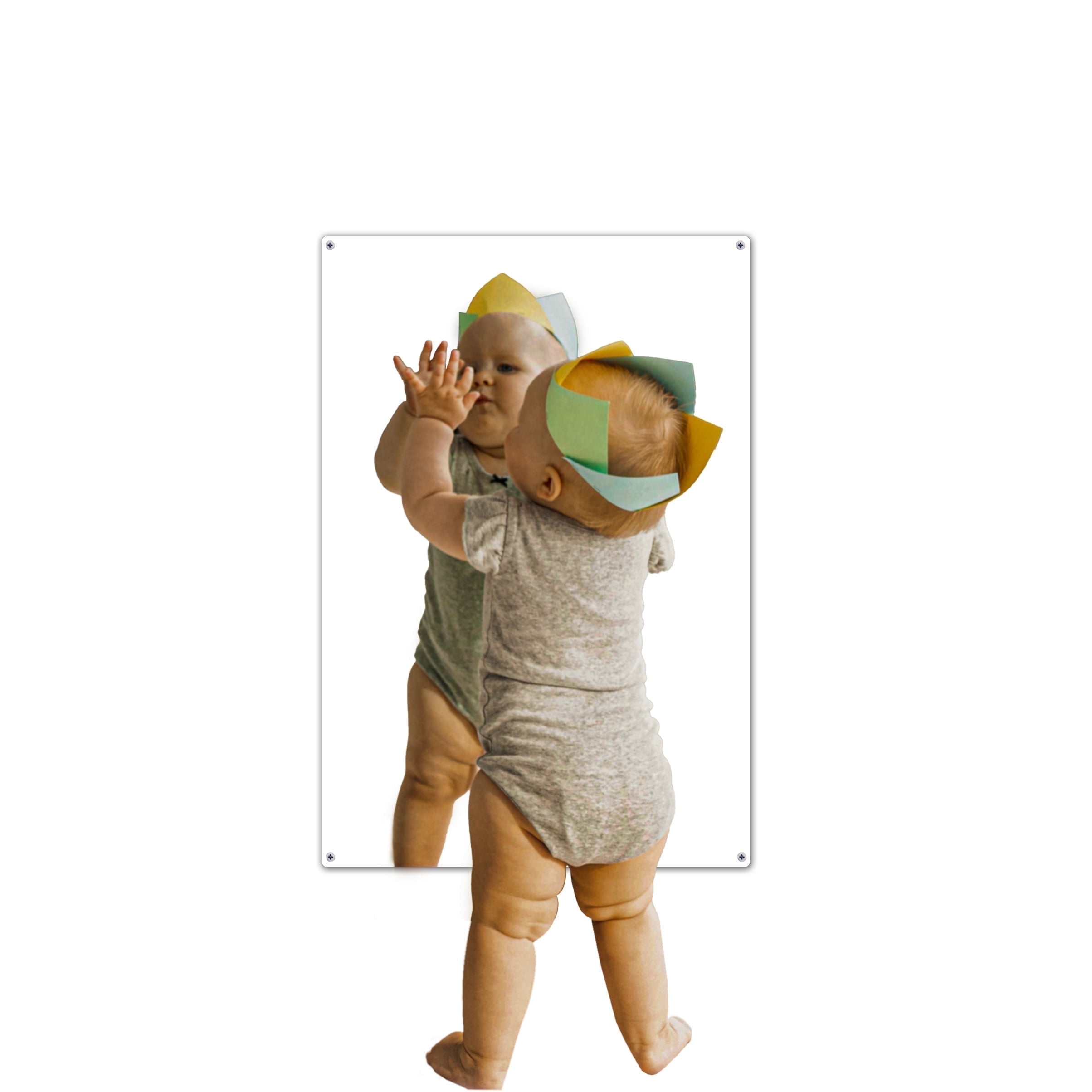 Pull and Stair Unbreakable Kids Wall Mirror 1 Pc Set - Heavy Duty ...