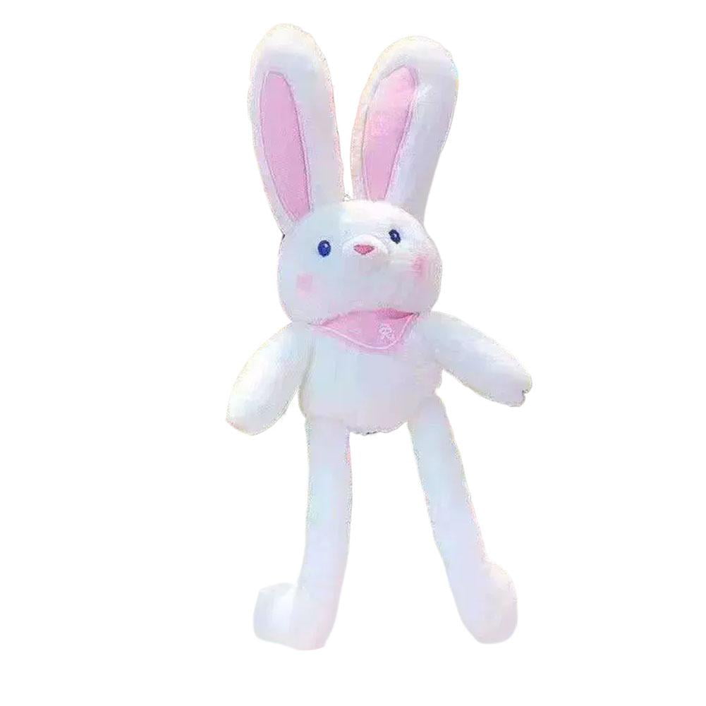 Pull-and-Stretch Bunny Plush Toy, Interactive Long-Legged Rabbit with ...