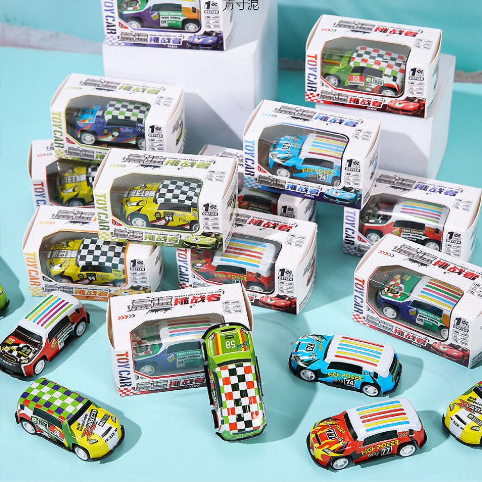 Pull-back racing car toys with storage box, die-cast racing car ...