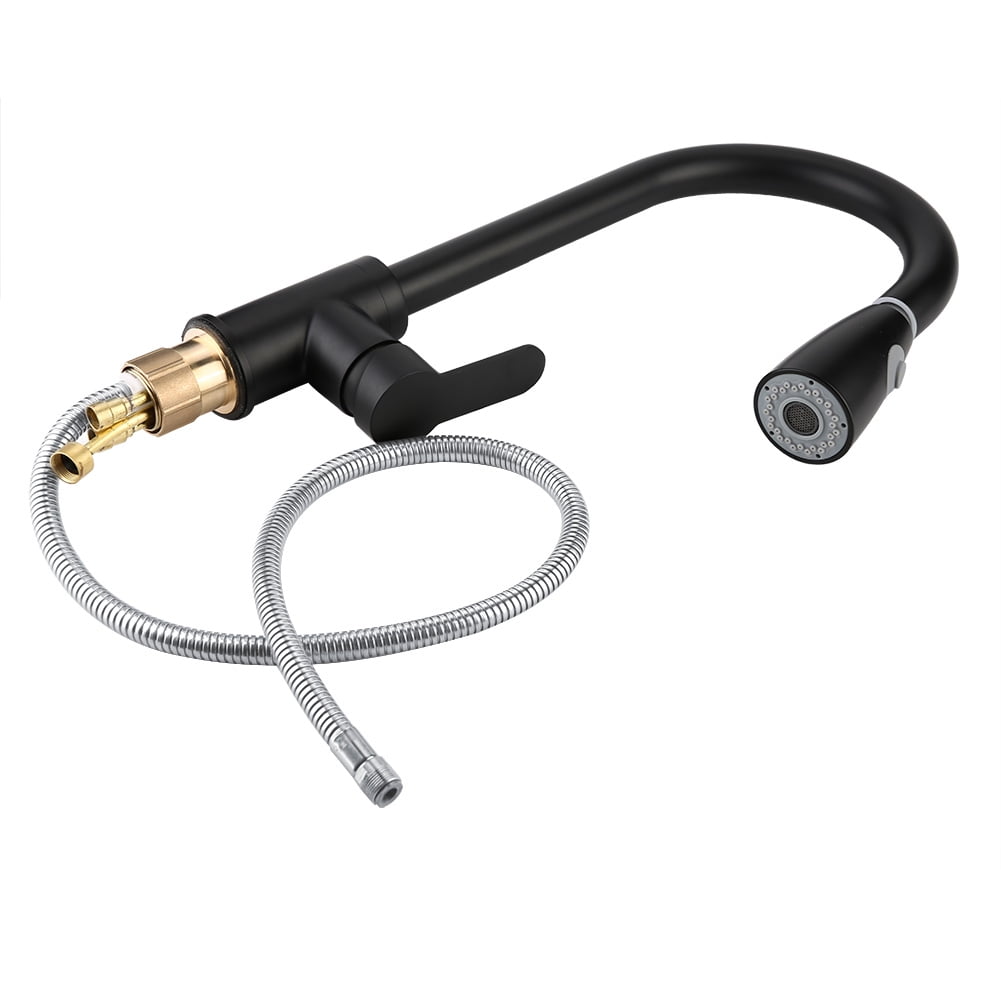 Pull out Matte Black Kitchen Sink Cold Water Faucet Tap (UK Standard G1 ...